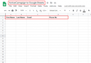 How to Automatically Add ActiveCampaign Subscribers to Google Sheets